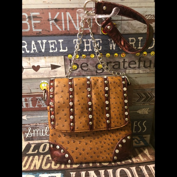 Haley Beez | Bags | New Haley Beez Faux Ostrich Shoulder Handbag | Poshmark